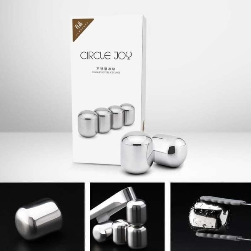 Jual Circle Joy Ice Cube 304 Stainless Steel Cooler Es Batu Pendingin Wine - Isi 6pcs Di Seller ...