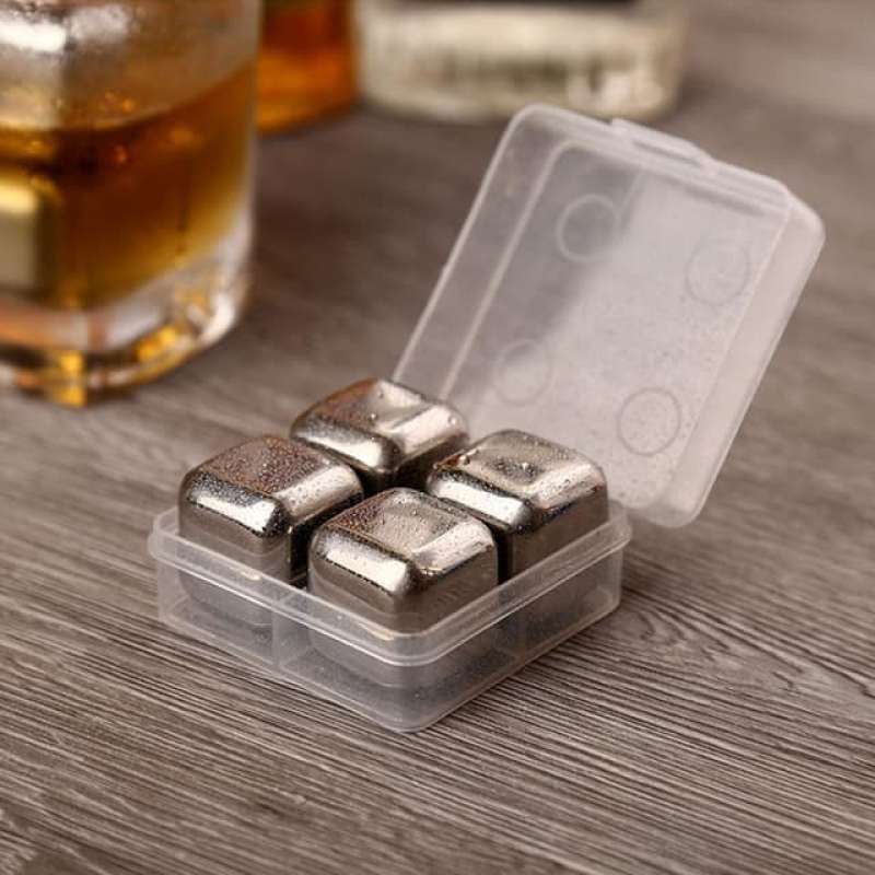Jual Reusable Besi Stainless Ice Cube Balok Es Batu Pendingin Minuman ...