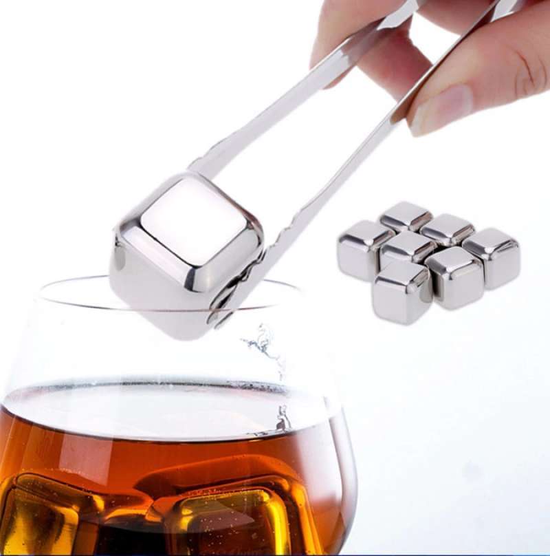 Jual Reusable Besi Stainless Ice Cube Balok Es Batu Pendingin Minuman ...