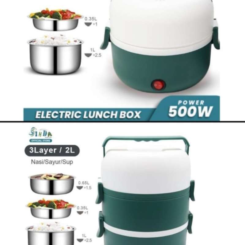 Jual Elektric Lunch Box 3 & 4 Susun/pemanas Makanan Portable Elektric ...