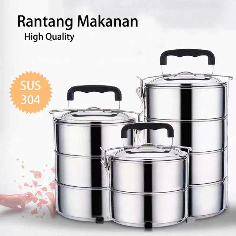 Jual Rantang Stainless Steel Kokoh Anti Panas Susun Tingkat Di Seller ...