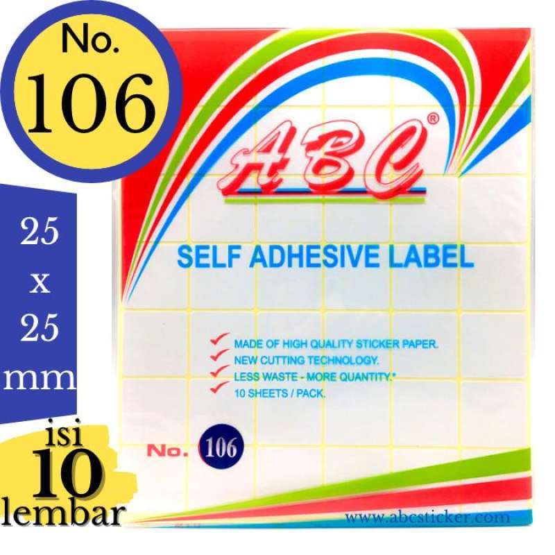 Jual Sticker Labels Abc No.106 (self Adhesive Label) / Label Undangan Di Seller Onlinemarket ...