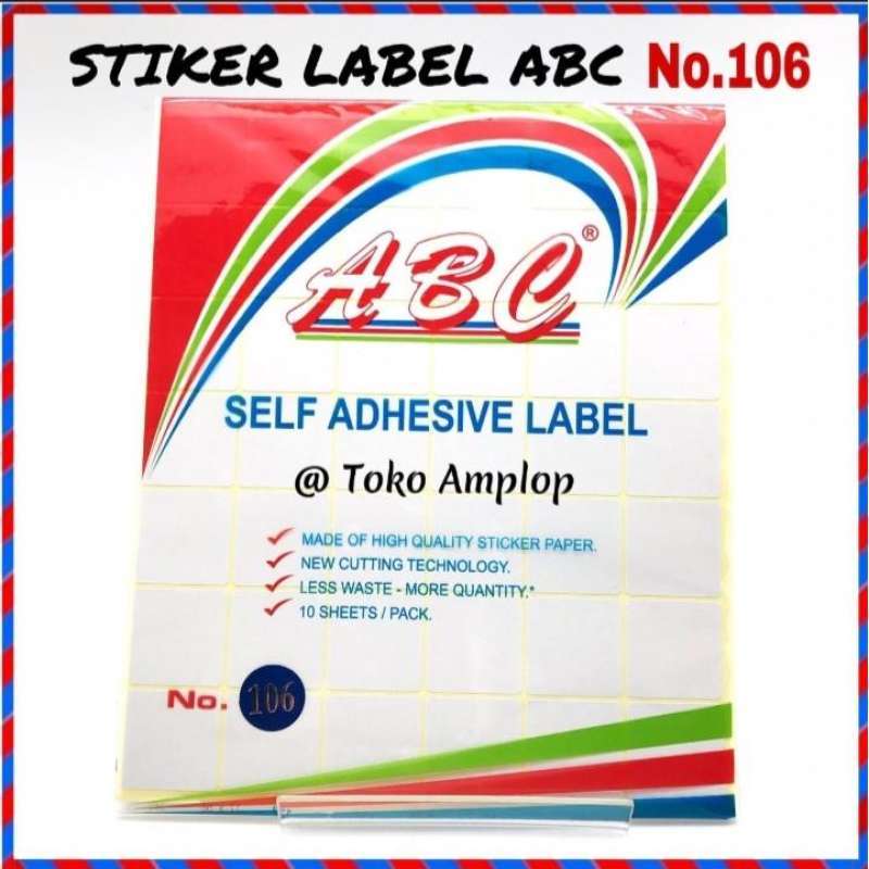 Jual Sticker Labels Abc No.106 (self Adhesive Label) / Label Undangan ...