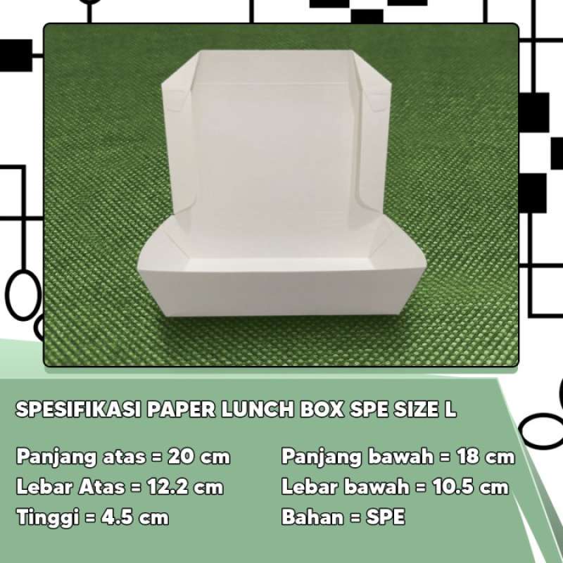 Jual Paper Box Lunch Ukuran L Besar - Lunch Box Kertas - Take Away ...