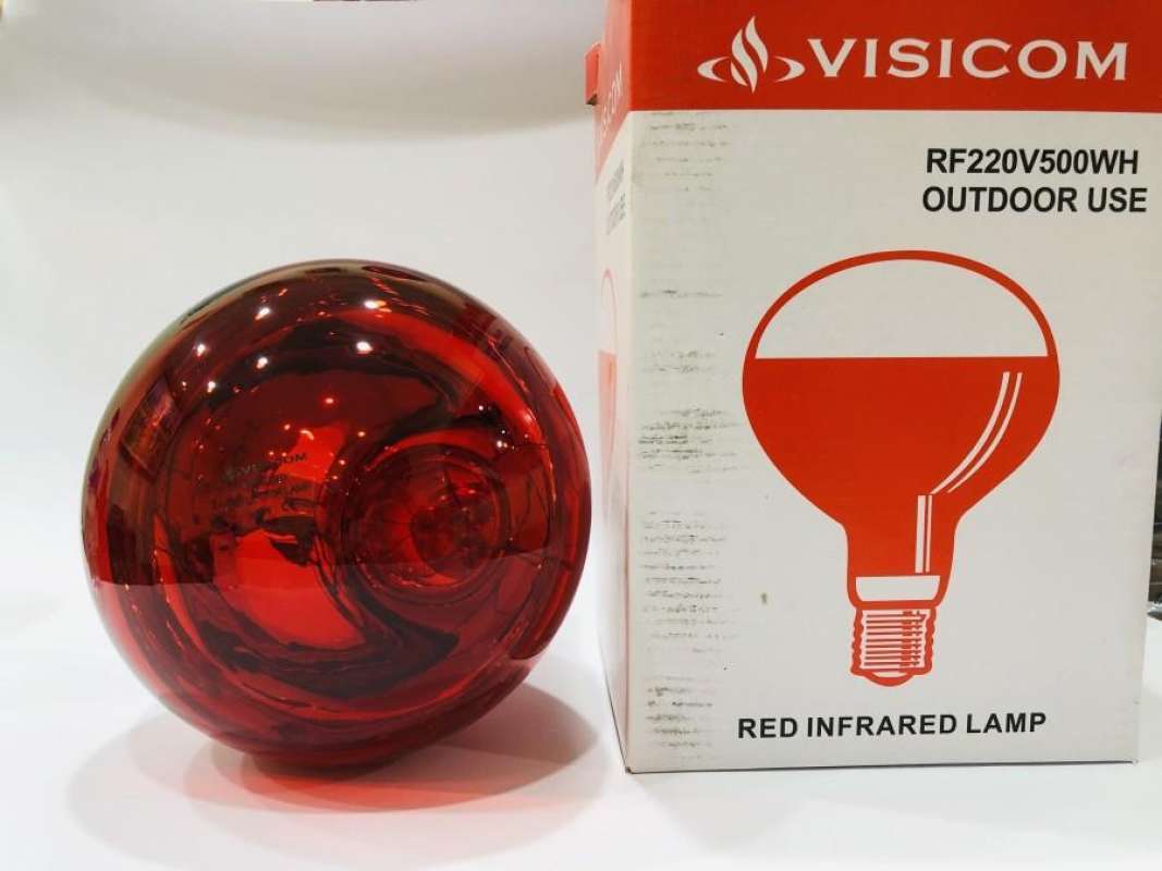 Jual Lampu Reflector Toki 500 Watt Infrared Visicom (merah Asli Bukan ...