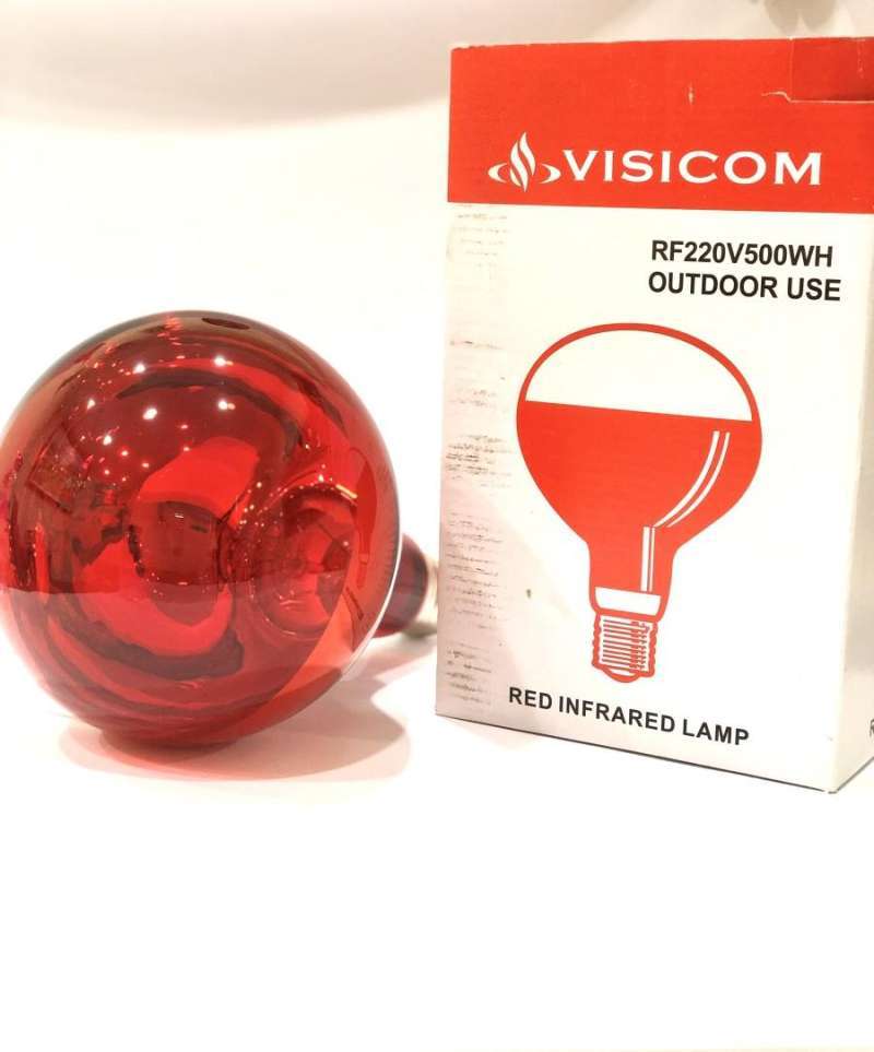 Jual Lampu Reflector Toki 500 Watt Infrared Visicom (merah Asli Bukan ...