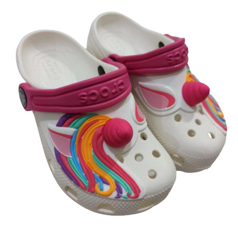 Jual Crocs Anak Fun Lab / Sandal Anak / Crocs Unicorn 3d / Crocs No Led ...