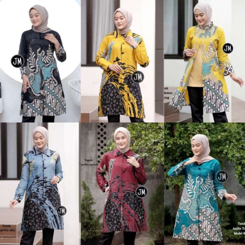 Model Baju Batik Kerja Wanita Modern Muslim 8 Model Baju Batik Wanita
