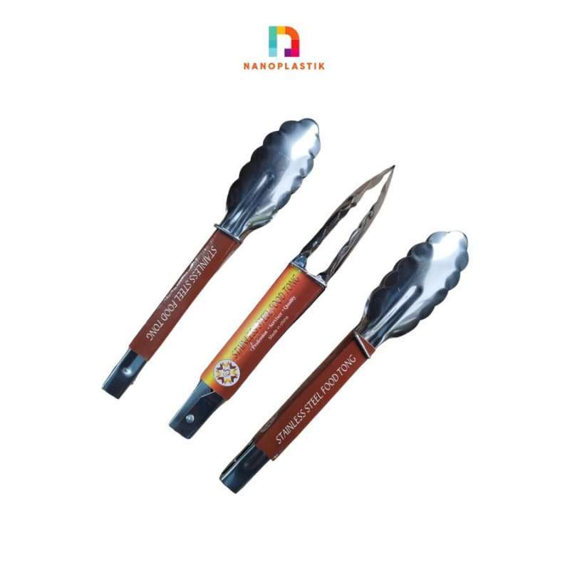 Jual Food Tong Kecil Stainless Steel Pencapit Capitan Penjepit Makanan ...