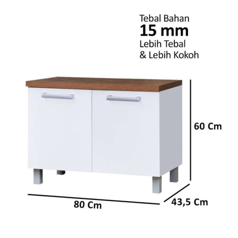 Jual Kitchen Set Idea Indiana Lemari Kabinet Dapur Kayu Putih Bawah Bci ...