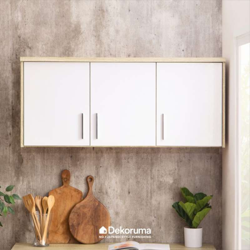Jual Dekoruma Rak Atas Dapur Kecil 3 Pintu Minimalis - Cubic Elena Ksa ...