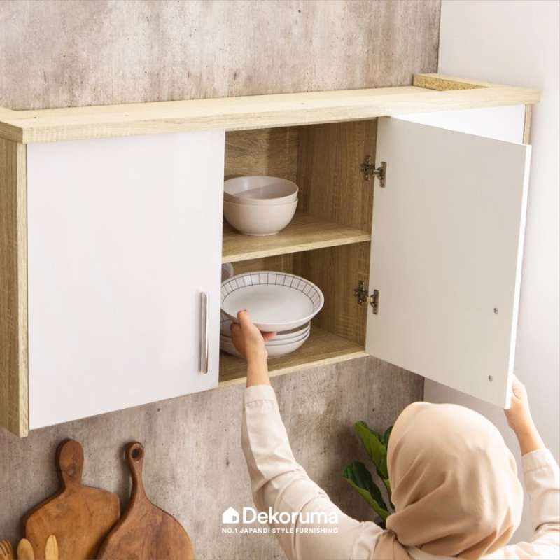 Jual Dekoruma Rak Atas Dapur Kecil 3 Pintu Minimalis - Cubic Elena Ksa ...