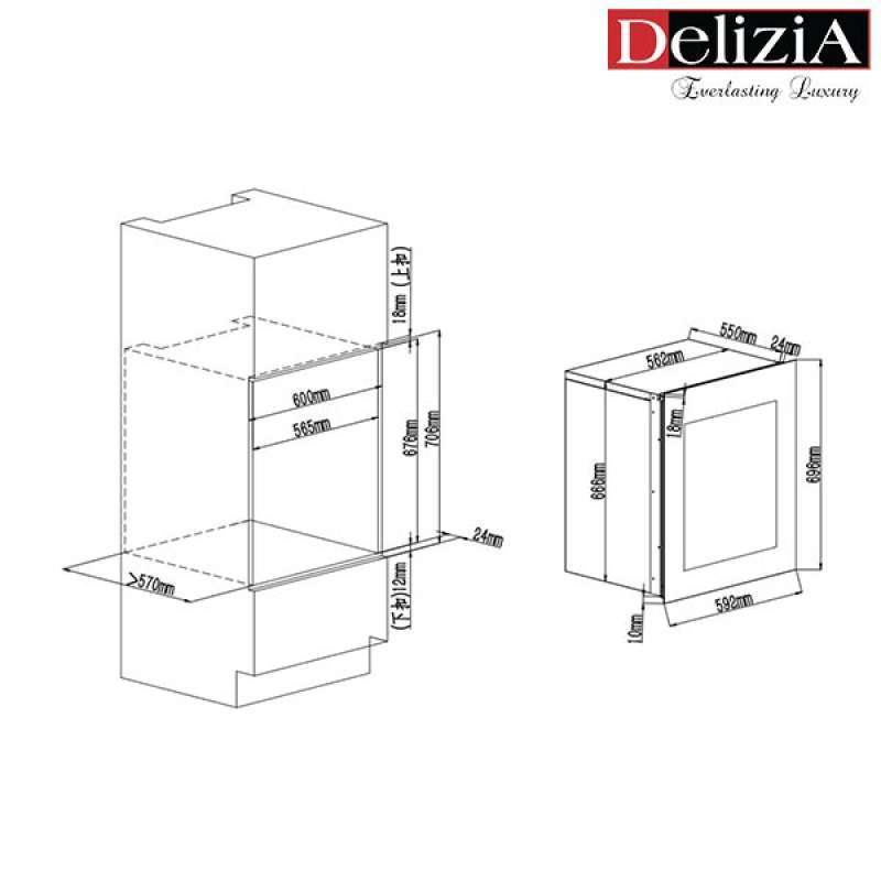 Jual Delizia Built-in Wine Cellar 36 Bottles Dwt36bi Di Seller Sentry ...