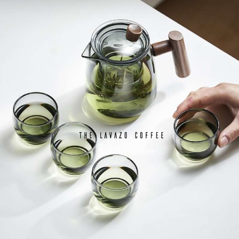 Jual Premium Chinese Tea Pot Cups Set | Teko Gelas Teh Set | Glass ...