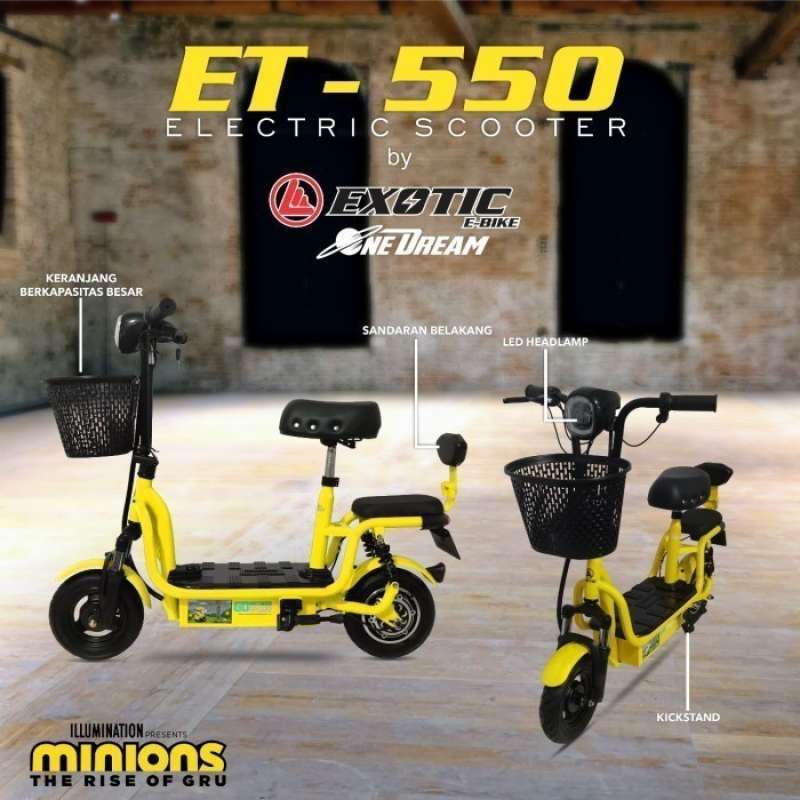 Jual Sepeda Listrik Scooter Et 550 Minions Exotic - Garansi Resmi ...