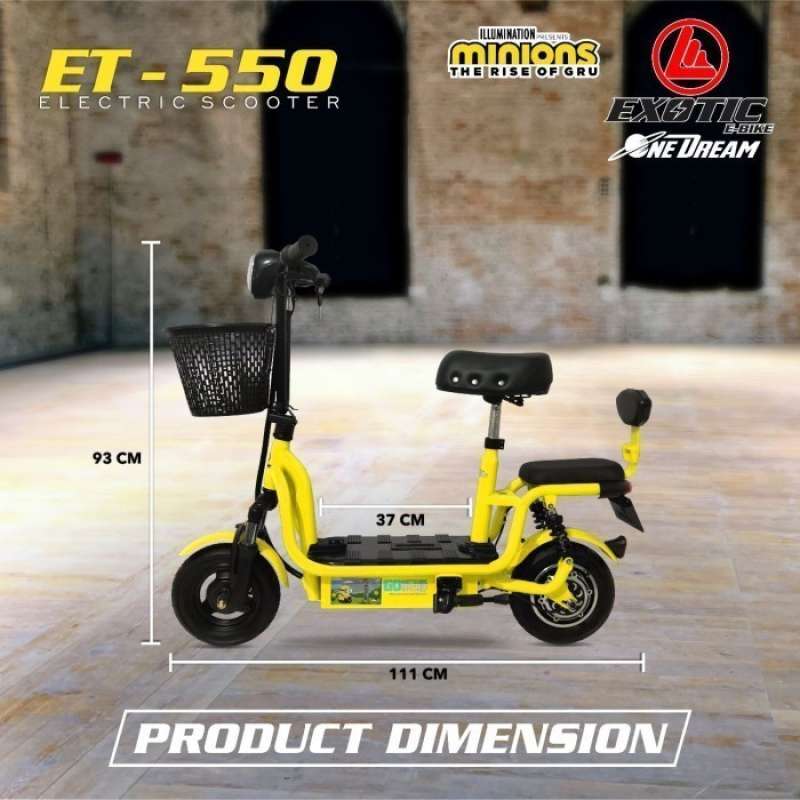 Jual Sepeda Listrik Scooter Et 550 Minions Exotic - Garansi Resmi ...