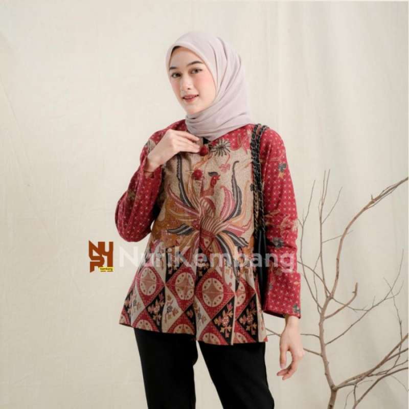 Promo Batik Wanita Asj Sa Hrb026 Cepoko Kemeja Hitam Pendek - Sopal ...