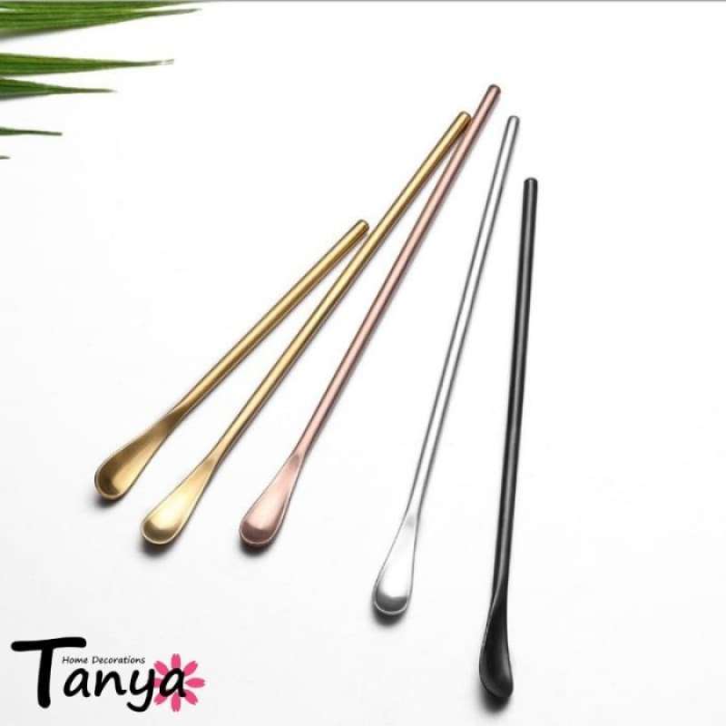 Jual Sendok Teh Es Koktail Panjang Pipih Long Tea Cocktail Spoon Round ...