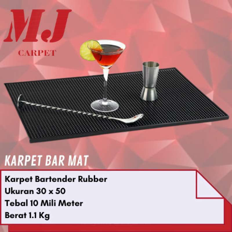 Jual Bar Mat Bartender Rubber Bar Spill Mat Tatakan Gelas 30 X 50 Cm Di ...