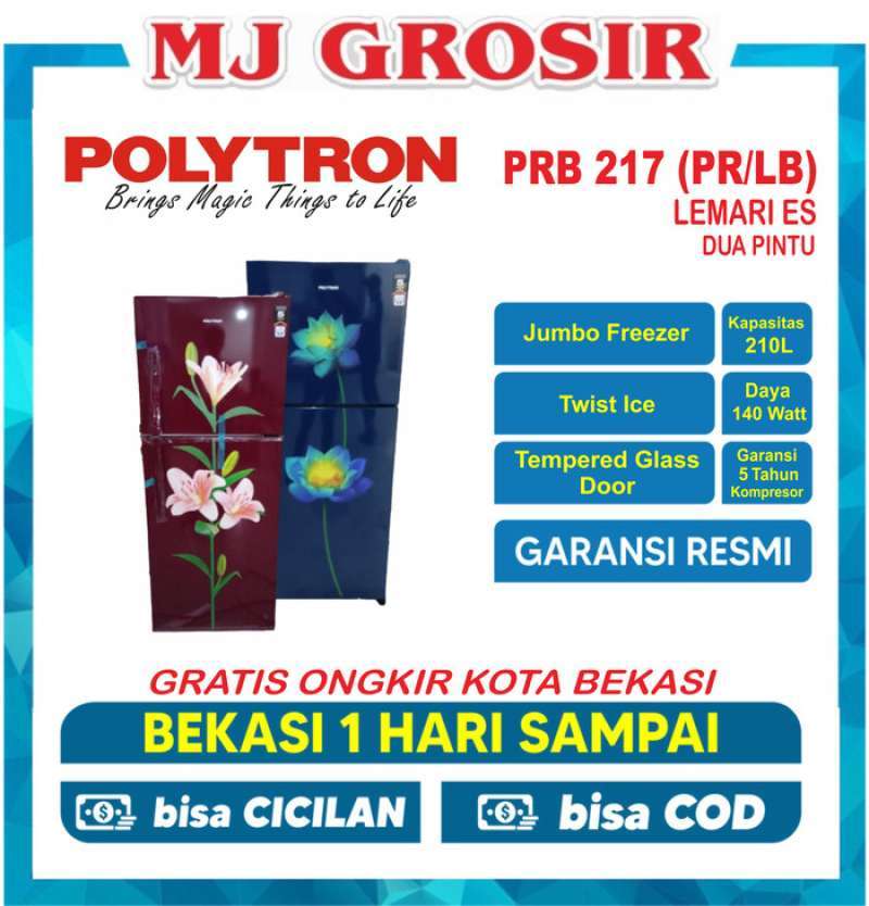 Promo Kulkas Polytron Prb 217 Lemari Es 2 Pintu Prb217 Prb 217 Diskon ...