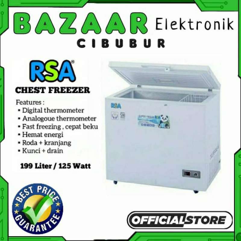 Promo Rsa Chest Freezer Box Cf 210 Cf210 Lemari Pembeku 200 L Liter ...