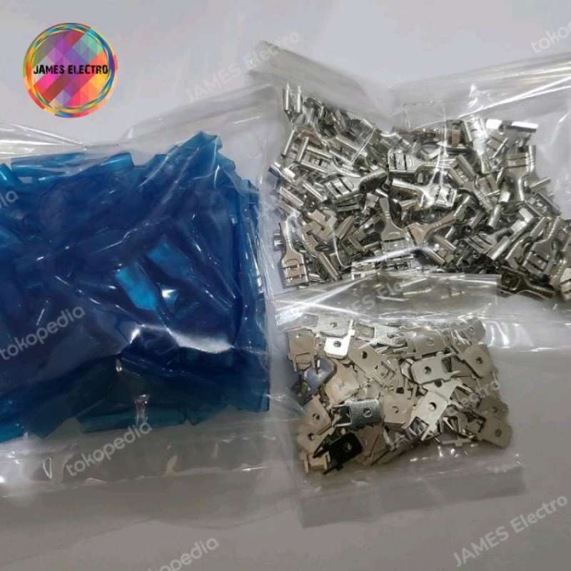Promo Skun Mobil 6.3mm , Skun Pcb , Skun 6.3mm Per Bungkus / 100set ...