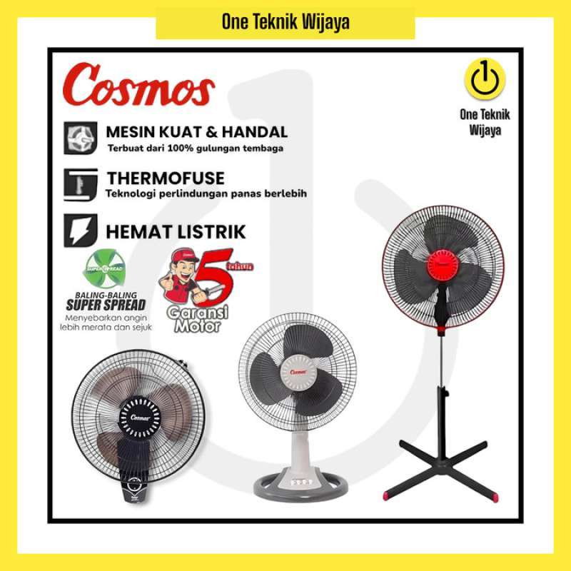 Promo Kipas Angin Cosmos Stand Fan / Wall Fan / Desk Fan Dengan ...