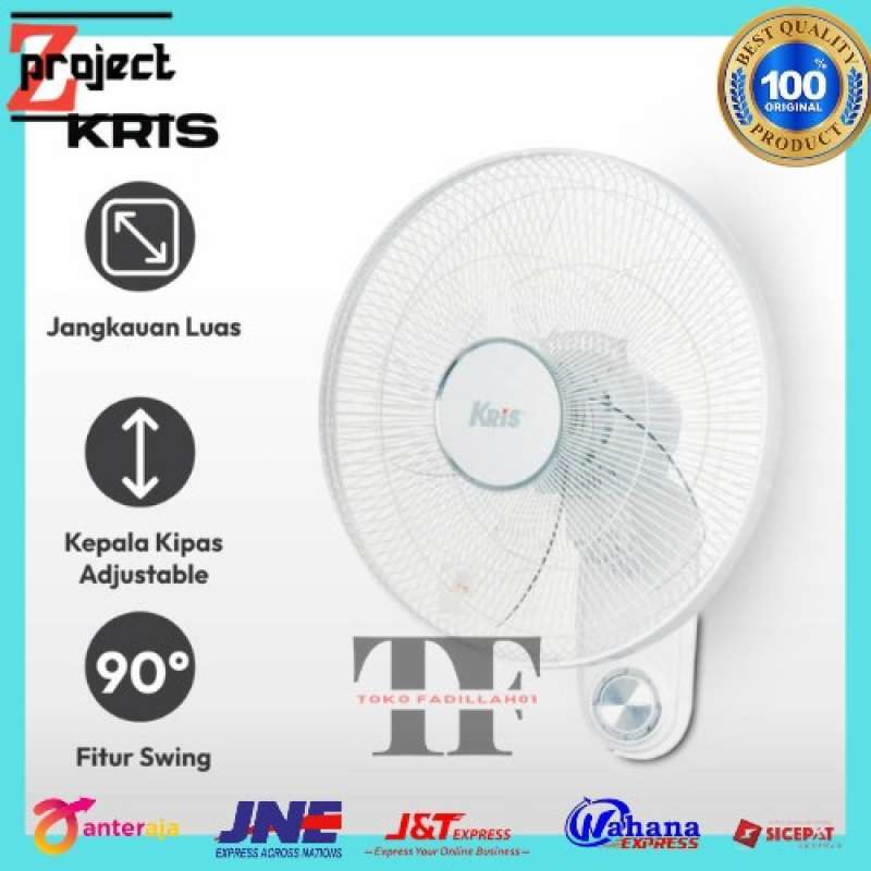 Promo Kris Kipas Angin Dinding Wall Fan 16 Inch 50 Watt 5 Blade Diskon ...