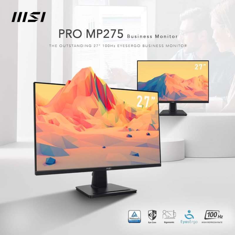 Jual Monitor Led Msi Pro Mp275 (27/fhd/ips/100hz/1ms/hdmi/vga/speaker ...