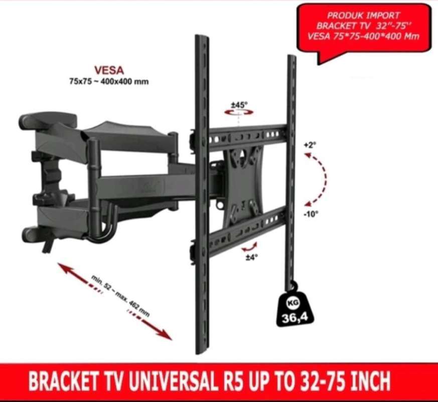 Jual Bracket Tv Swivel North Bayou 40-80 Inch - 32-75 (r5) Di Seller ...
