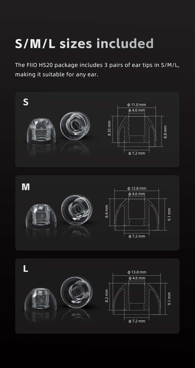 Jual Eartips Fiio Hs20 / Hs-20 / Hs 20 Liquid Silicone Ear Tips (3 ...