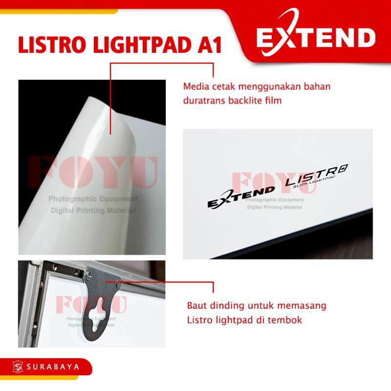 Jual Led Slim Light Pad Display Wall Poster Banner Neon Box Tipis Menu ...