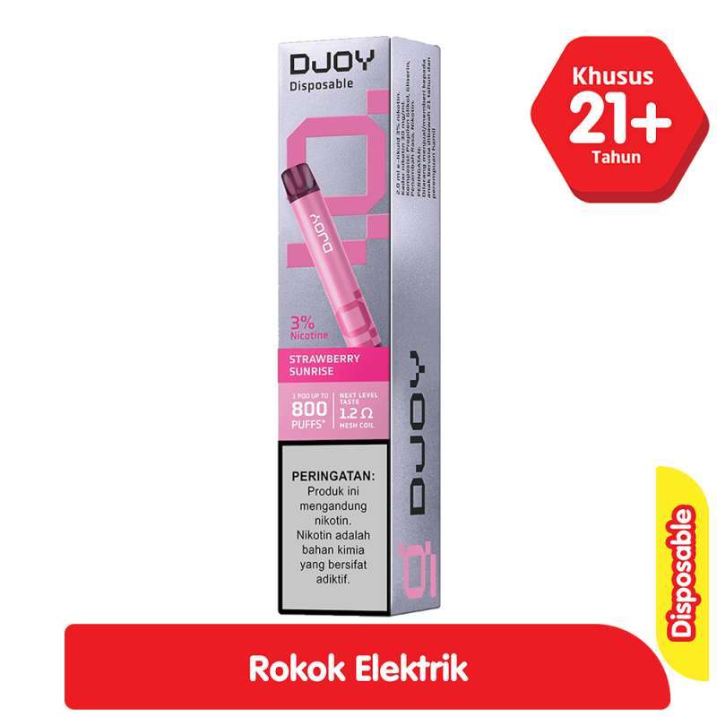 Jual Djoy Disposable Rokok Elektrik Strawberry Sunrise 2 Ml Di Seller ...