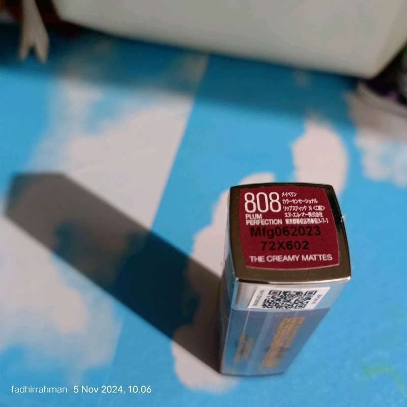 Promo Maybelline Color Sensational Matte Lipstick 808 Plum Perfection ...
