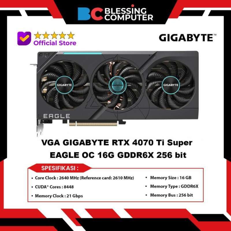 Jual VGA Gigabyte Rtx 4070 Ti Super Eagle Oc 16g Gddr6x 256 Bit Di ...