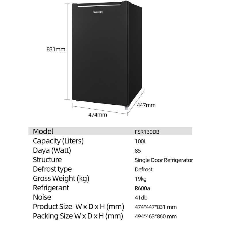 Promo New Changhong Kulkas 1 Pintu (refrigerator) Lemari Es Kapasitas ...