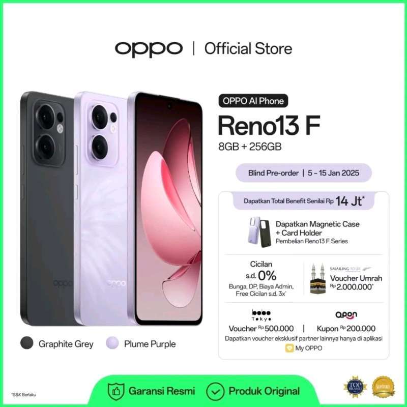 Jual OPPO Reno 13f 4g RAM 8/256gb Di Seller Lotus Cell Makassar - Lotus Cell Makassar - Kota ...