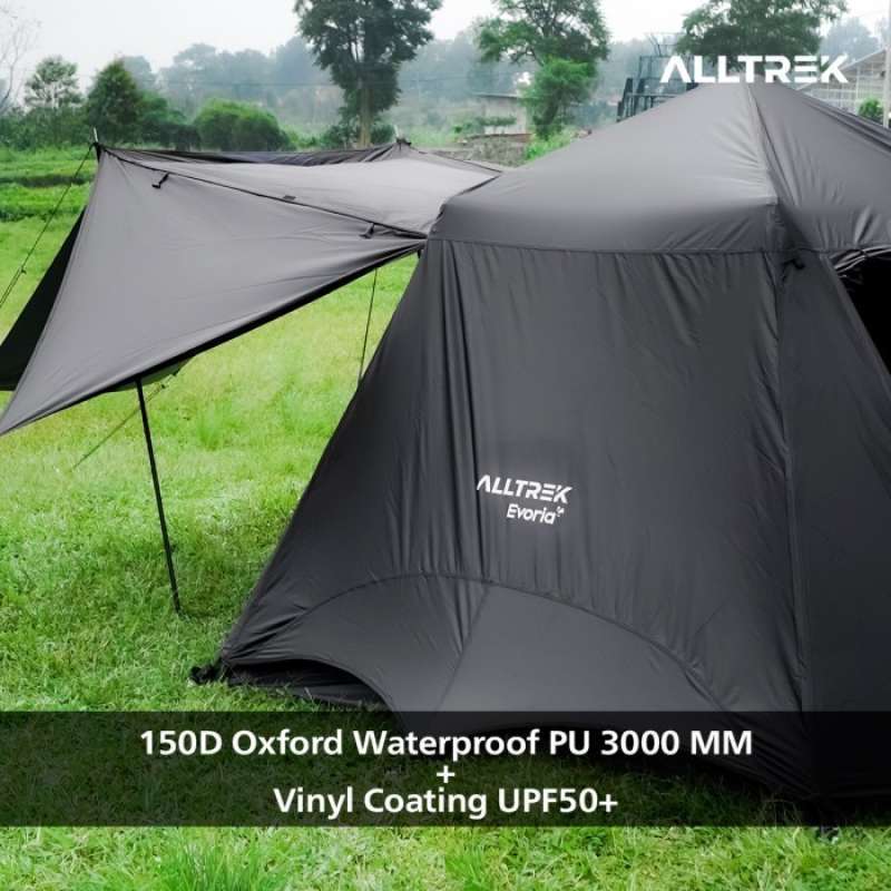 Jual Alltrek Tenda Camping Evoria Black Automatic Tent Double Layer 3-4 ...