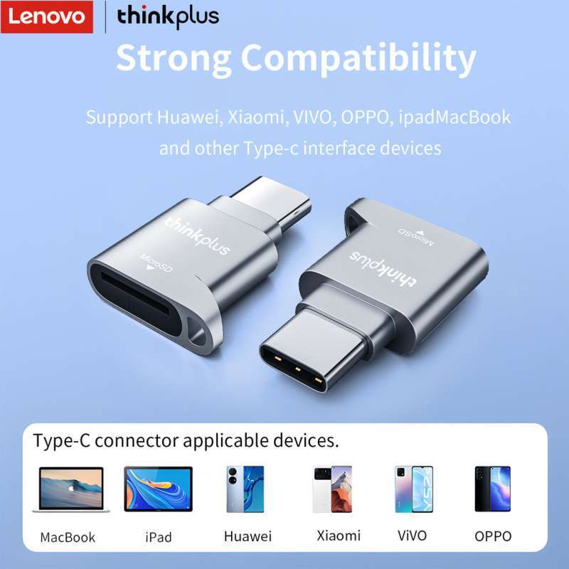 Jual Lenovo D201 USB C Tf Card Reader Type C To Tf Card Reader Di ...