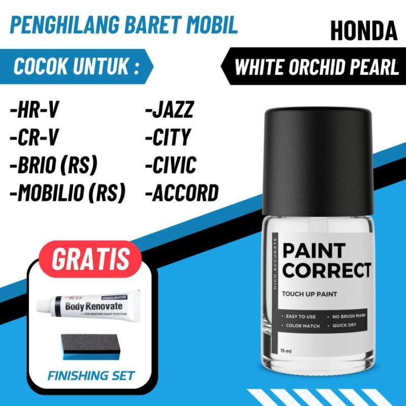 Jual Cat Oles Penghilang Baret Mobil Honda Orchid Pearl White Putih ...