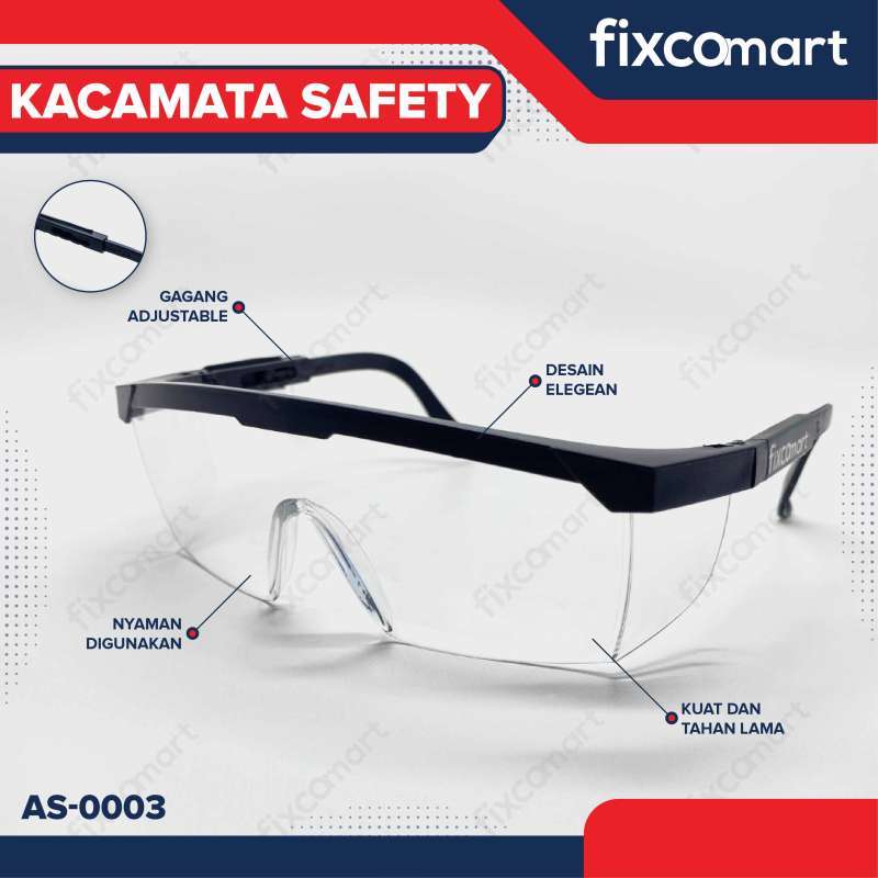 Promo Fixcomart Kacamata Safety Pelindung Mata Anti Debu & Serpihan ...