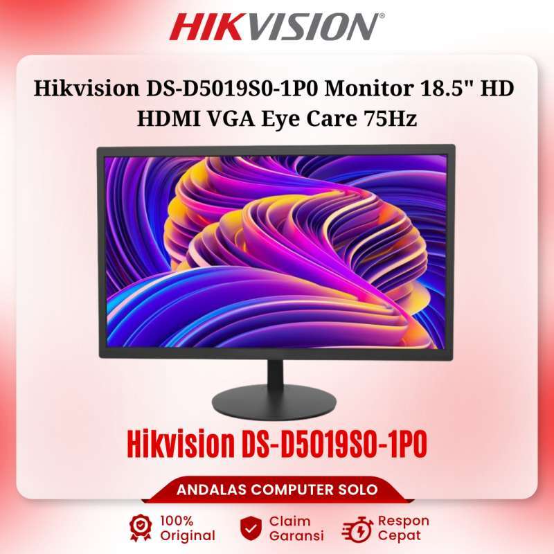 Jual Hikvision Monitor Led Ds-d5019s0-1p0 19 Inch Hdmi VGA Eye Care ...