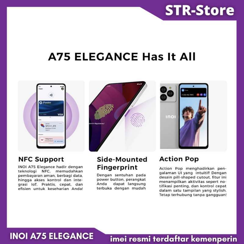Promo Inoi A75 Elegance 8/512 GB Smartphone Garansi Resmi Inoi A 75 6/ ...