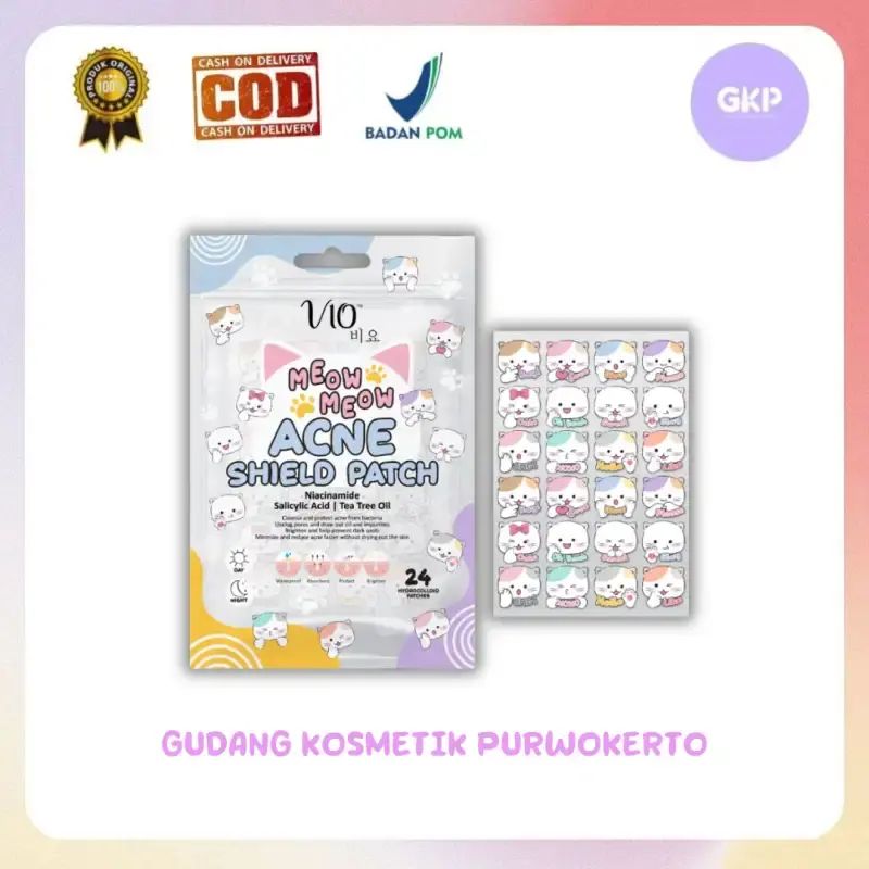Jual Vio Acne Shield Patch Meow Meow 24 Hydrocolloid Patches Di Seller ...