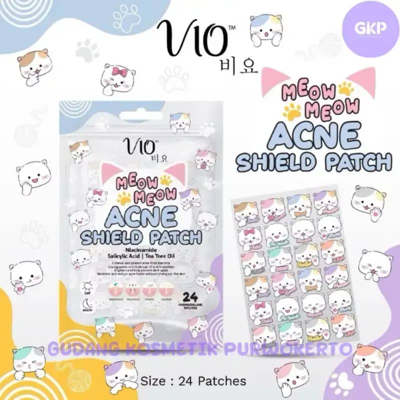 Jual Vio Acne Shield Patch Meow Meow 24 Hydrocolloid Patches Di Seller ...