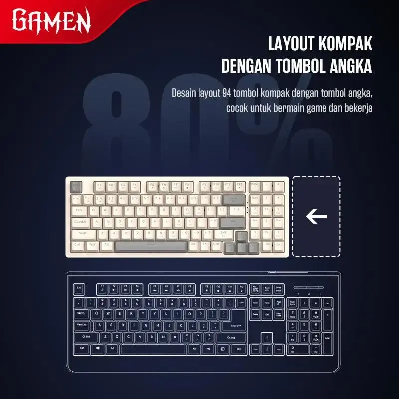 Jual Gamen Titan 7 Keyboard Gaming Mechanical 94 Key Linear Switch Rgb ...