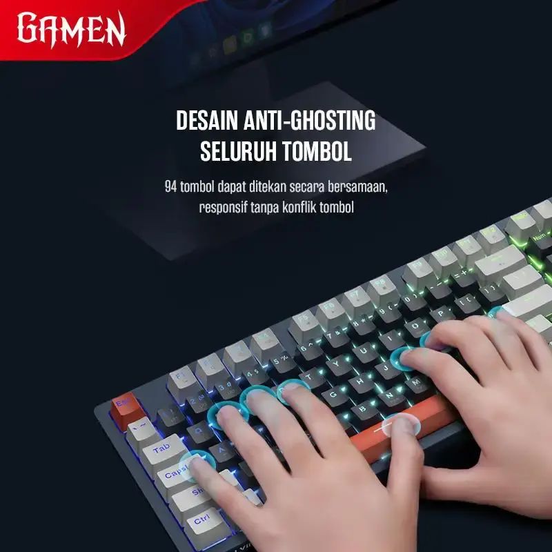 Jual Gamen Titan 7 Keyboard Gaming Mechanical 94 Key Linear Switch Rgb ...