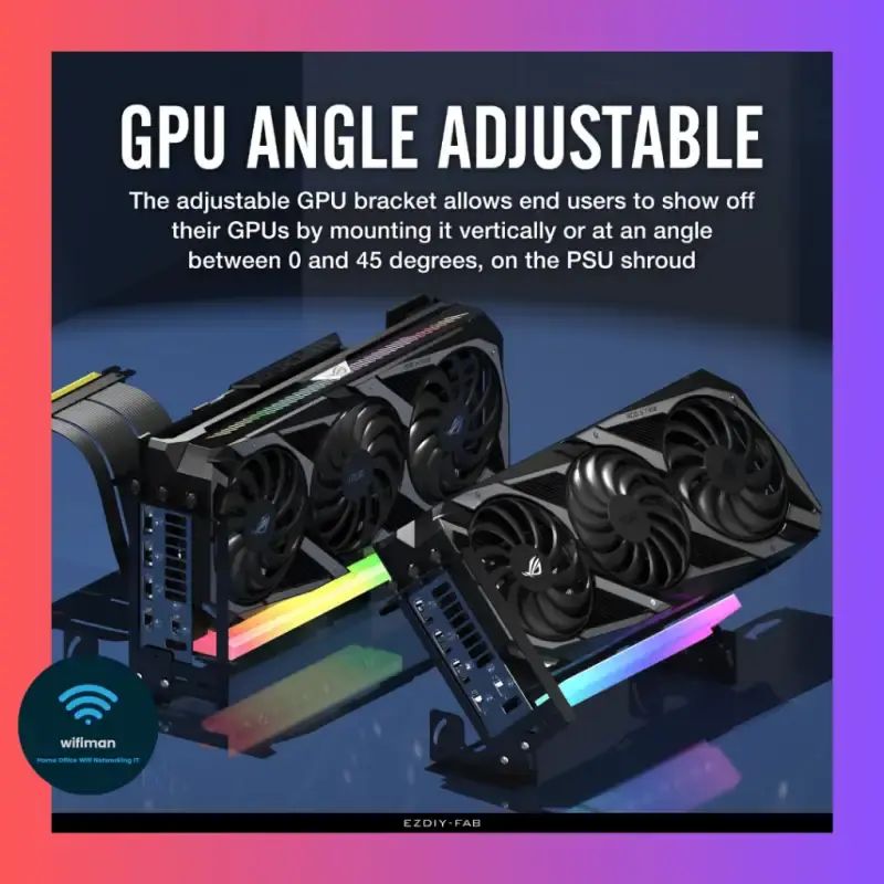 Jual Ezdiy Argb Multi Angle Vertical Gpu Mount Pcie Gen 4 VGA Rtx Gen4 ...
