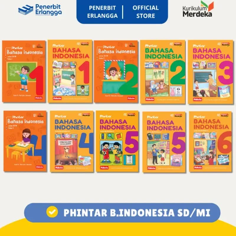 Jual [erlangga Official] Phintar Bahasa Indonesia Sd/mi Kelas 1 2 3 4 5 6 Kurikulum Merdeka ...