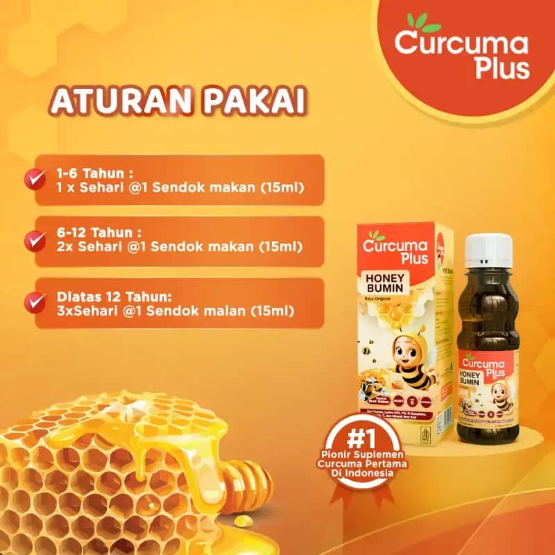 Promo Baru! Curcuma Plus Paket Anak Tumbuh Tinggi Optimal (honey Bumin ...